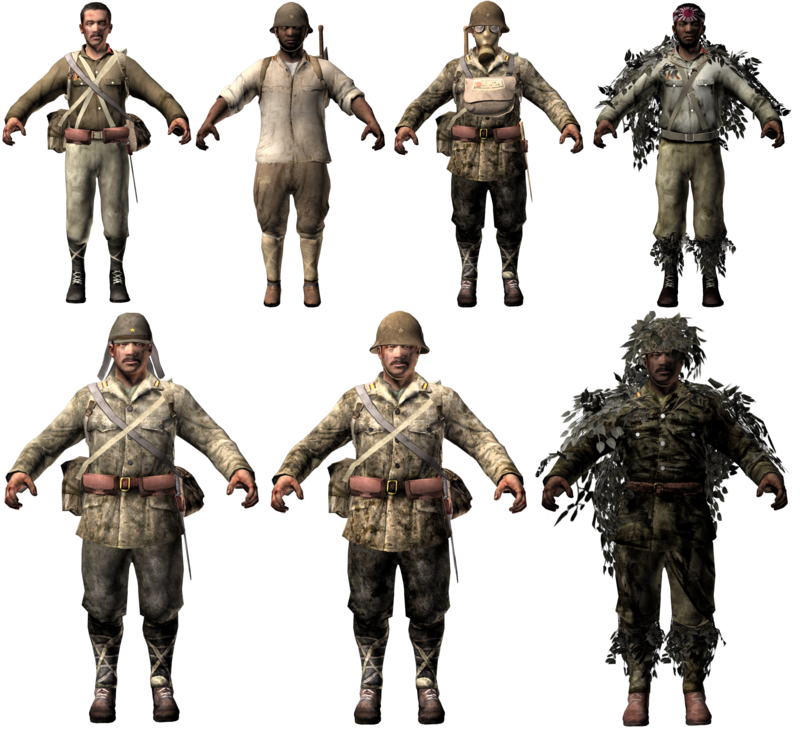 Изображение - Japanese character models WaW.png | Call of Duty Wiki ...