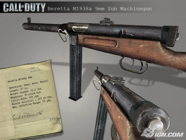 Beretta M1938A | Call of Duty Wiki | Fandom