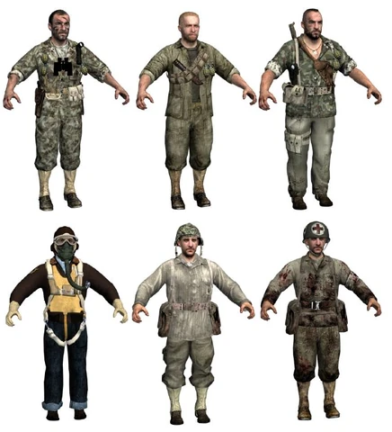 Image - American character models WaW.PNG | Call of Duty Wiki | FANDOM ...