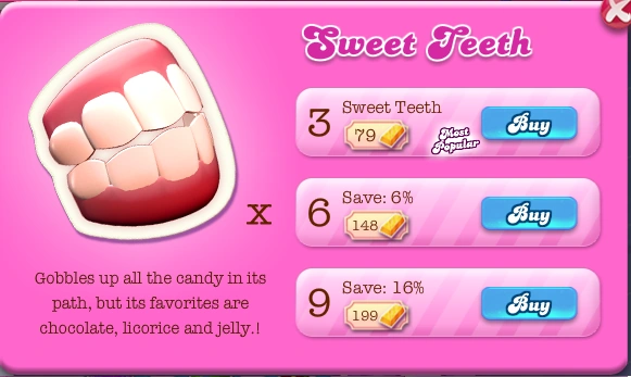 Sweet Teeth | Candy Crush Saga Wiki | Fandom