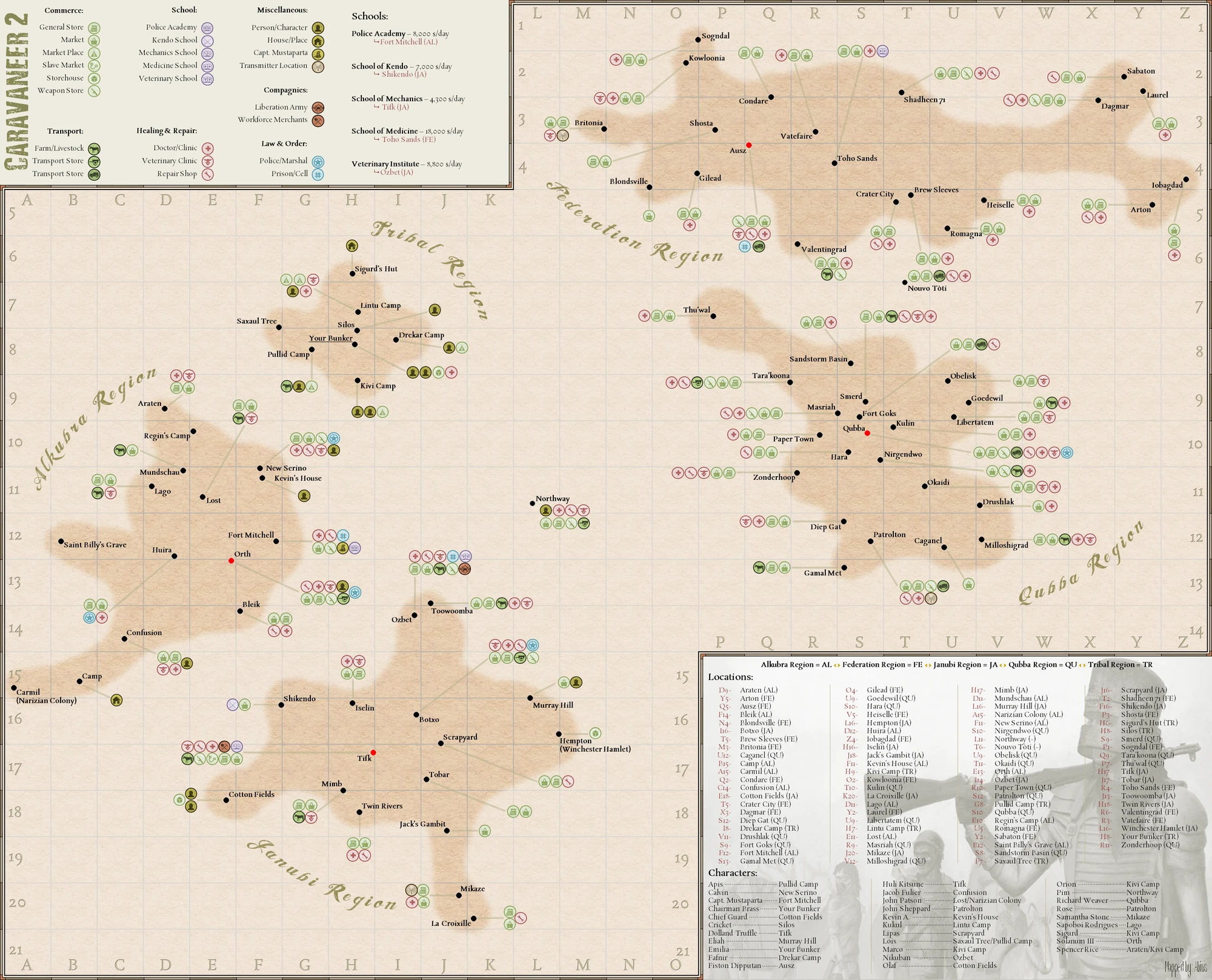 Locations | Caravaneer 2 Wiki | FANDOM powered by Wikia
