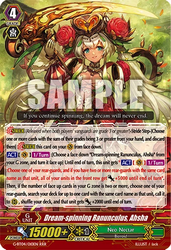 Cardfight Vanguard News: Ranunculus Flower Maiden, Ahsha Decklist (Neo Nectar)