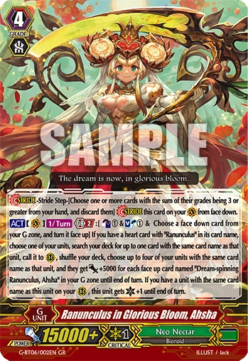 Cardfight Vanguard News: Ranunculus Flower Maiden, Ahsha Decklist (Neo Nectar)