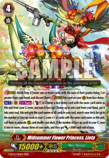 Cardfight Vanguard News: Lantana Musketeer, Rozeeta Decklist (Neo Nectar)