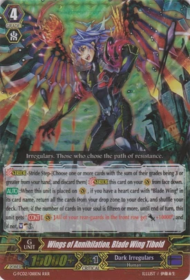 Wings of Annihilation, Blade Wing Tibold | Cardfight!! Vanguard Wiki ...