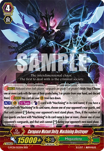 Cardfight Vanguard News: Carapace Mutant Deity, Machining Destroyer Decklist (Megacolony)
