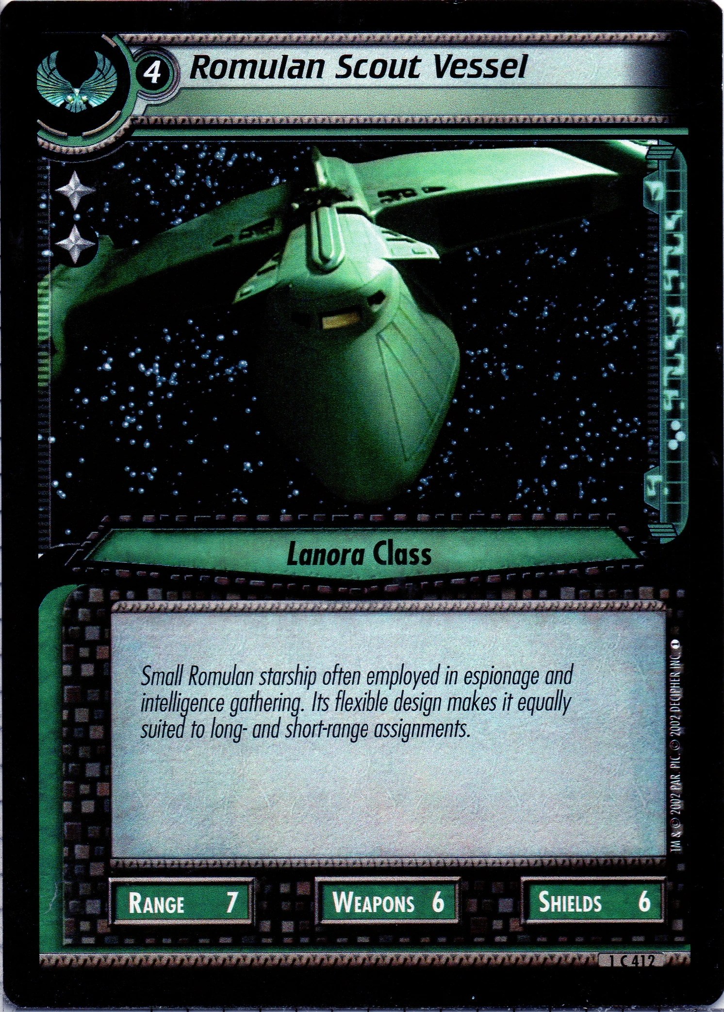 Romulan Scout Vessel (2E) | CardGuide Wiki | Fandom