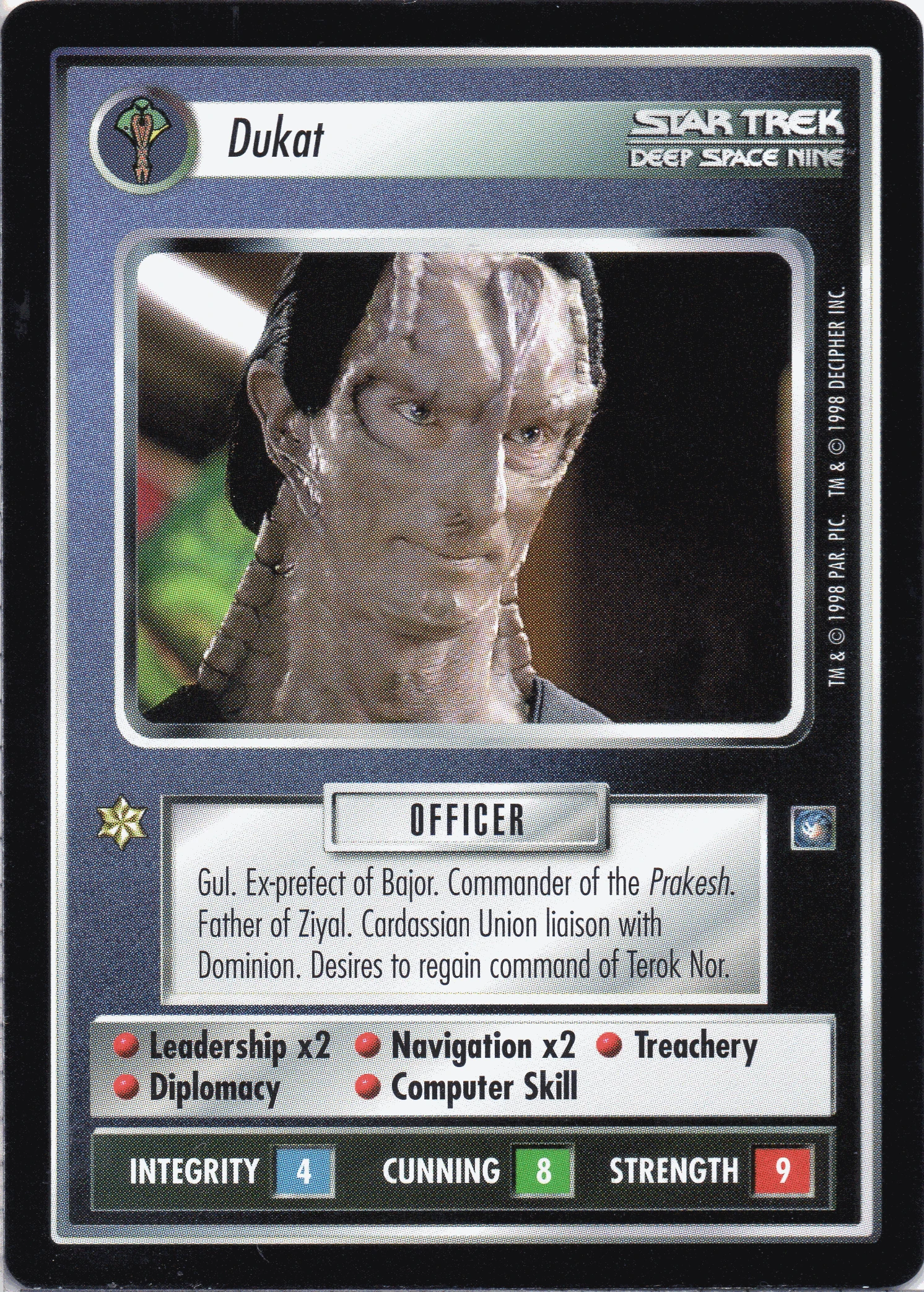 Dukat (DS9) | CardGuide Wiki | Fandom