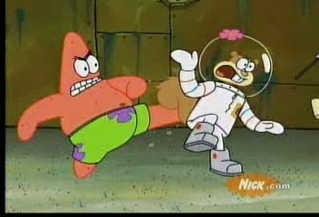 Imagen - Patricio pegandole a Arenita.jpg | Wiki Bob Esponja | FANDOM ...