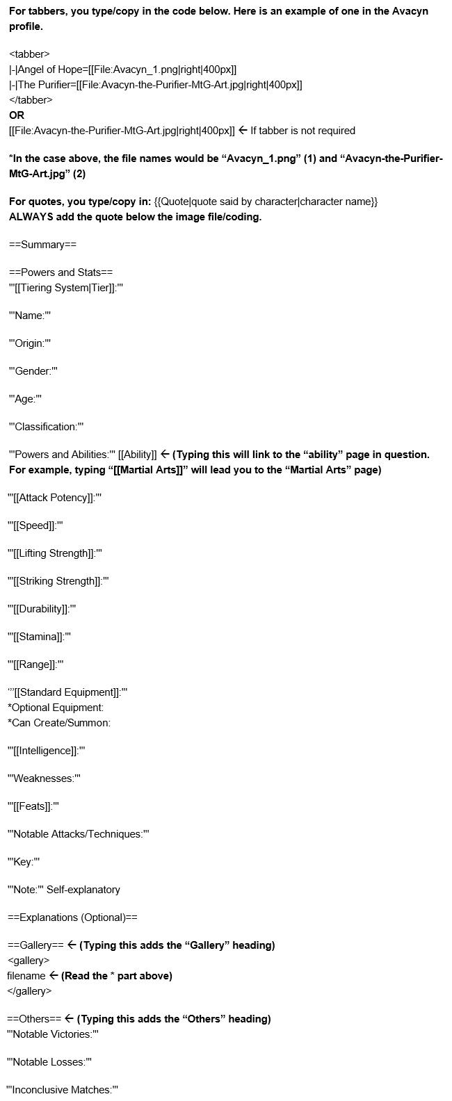 Editing Rules | Character Level Wiki | Fandom