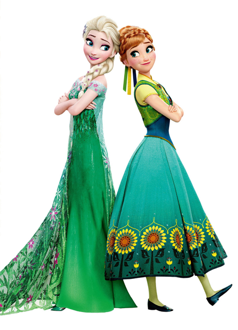 Image Elsa And Anna Frozen Fever Render Png Fictional Characters