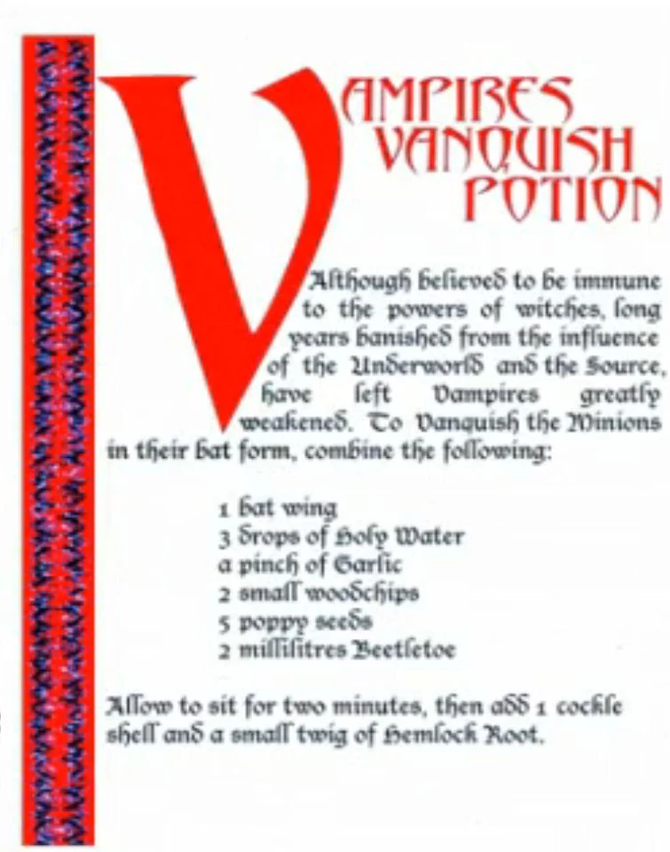 Vampire Vanquishing Potion | CharmedWorldRPG Wiki | Fandom