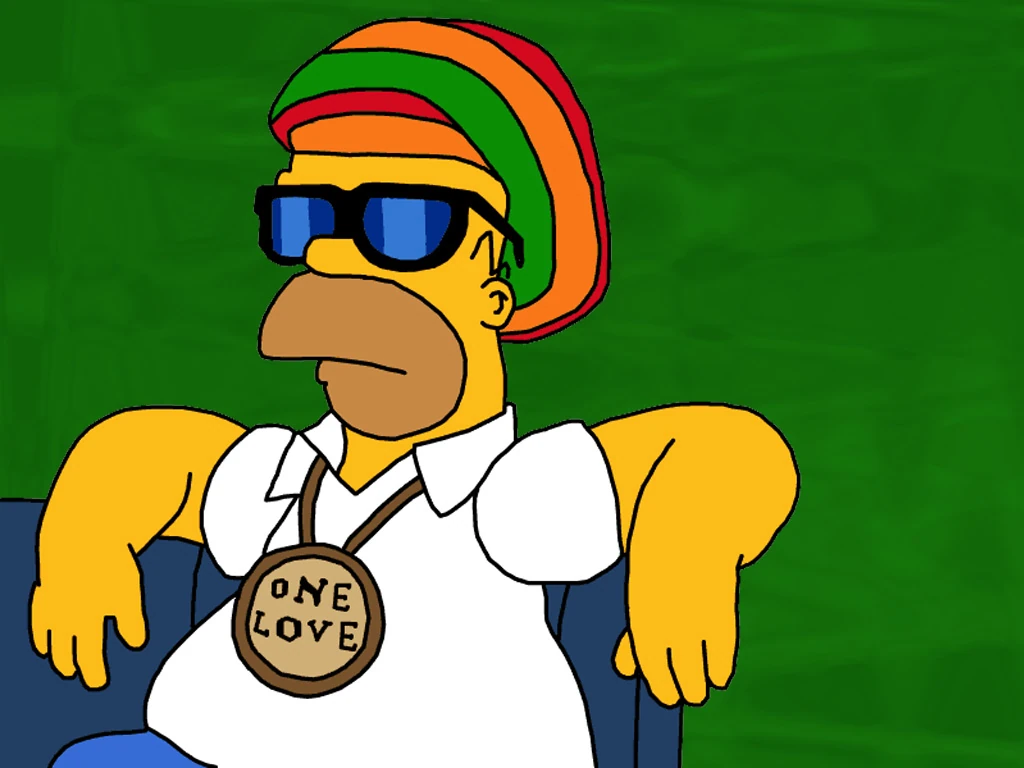 Image - Homer-simpson-con-gorro-y-colgante-rastafari.jpg | Cinemorgue ...