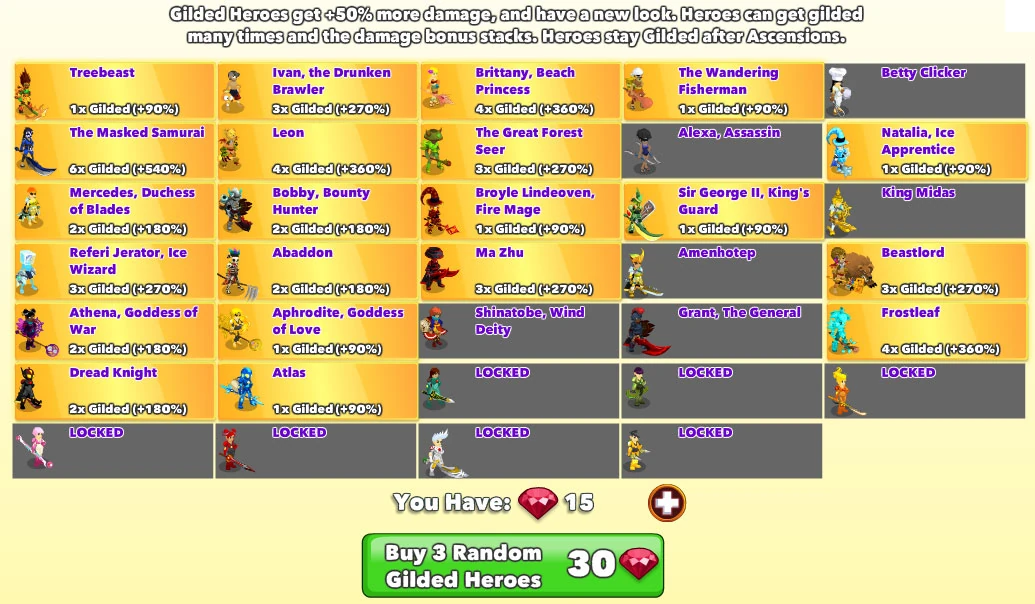 Heroes | ClickerHeroes Wiki | FANDOM powered by Wikia