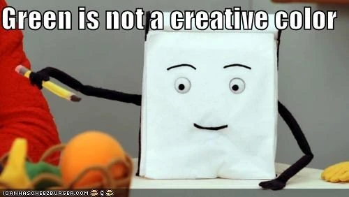 Image - Green is NOT a creative colour.jpg | CWA Character Wiki ...