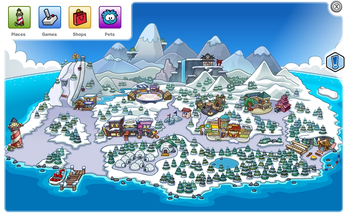 Map/2014 Map navigation | Club Penguin Wiki | Fandom
