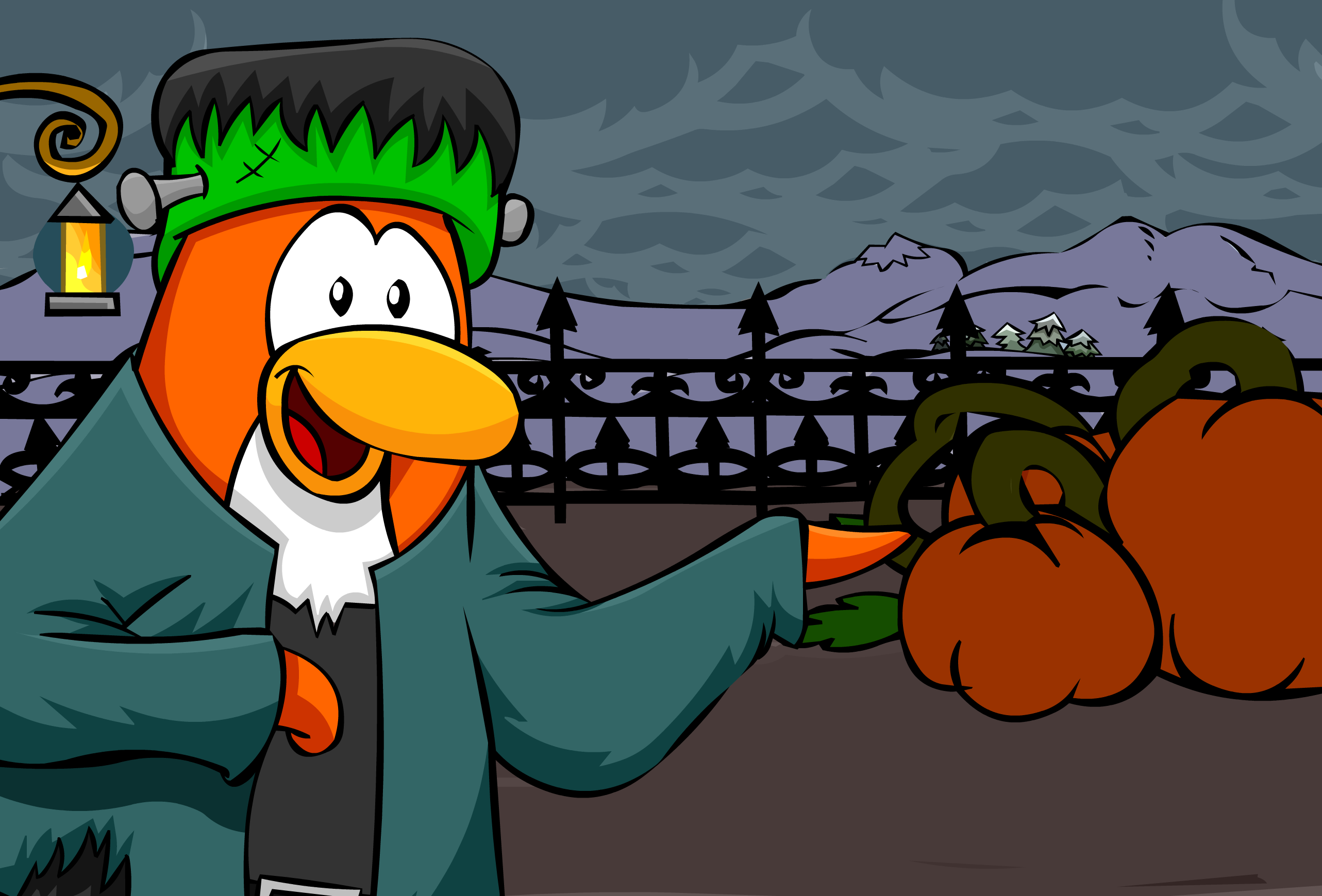 Happy Halloween Postcard Club Penguin Wiki Fandom Powered By Wikia