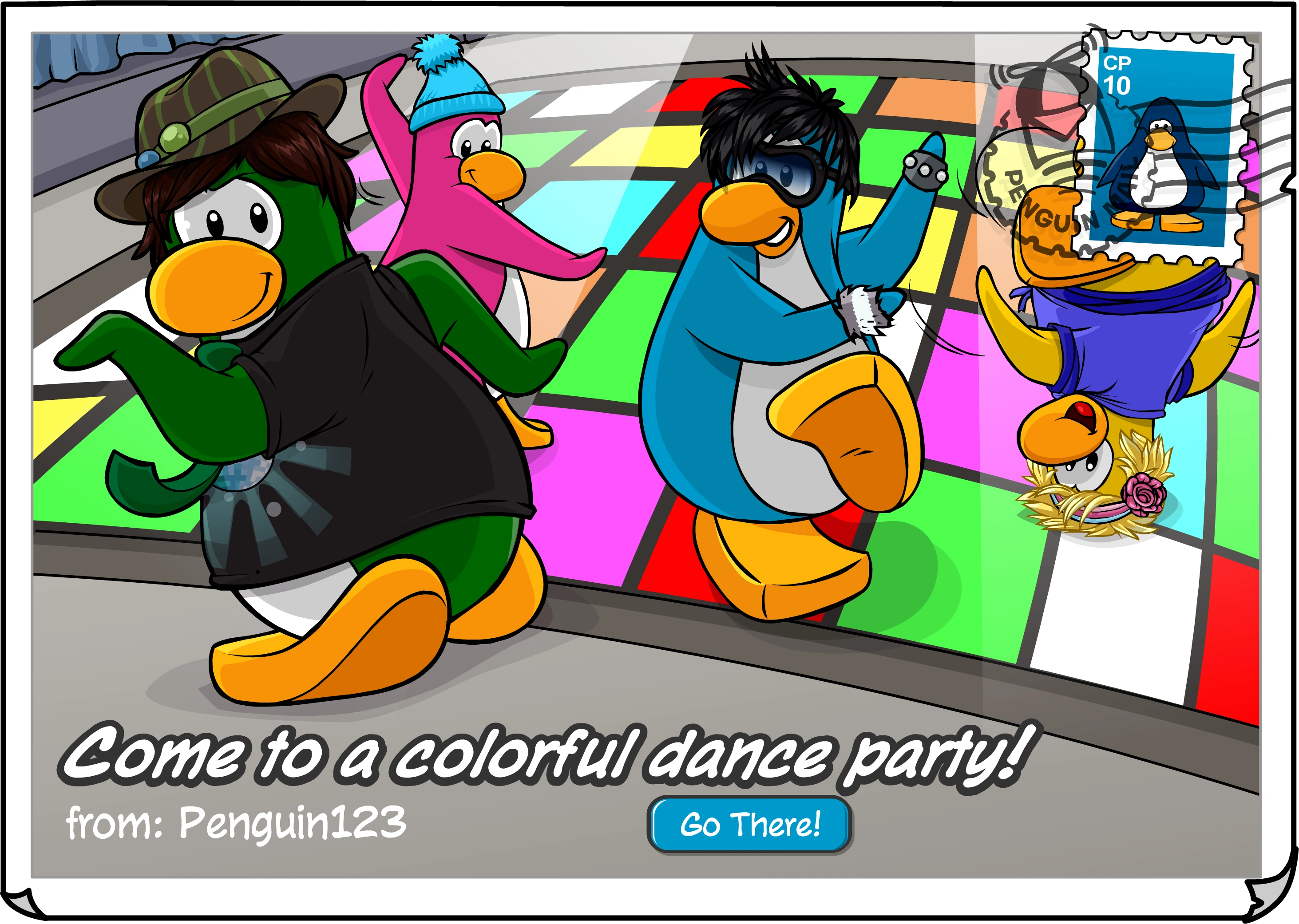 Dance Party postcard | Club Penguin Wiki | FANDOM powered by Wikia