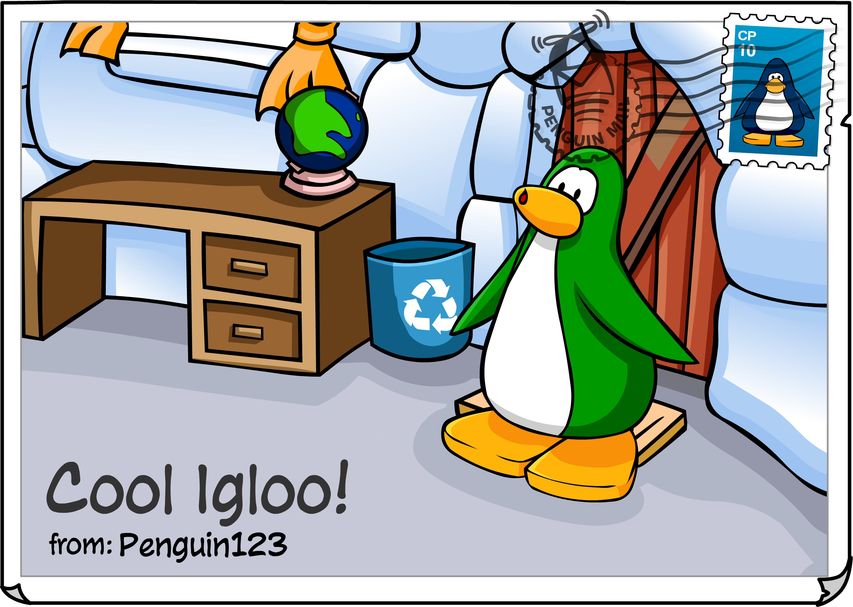 Cool Igloo Postcard Club Penguin Wiki Fandom Powered By Wikia