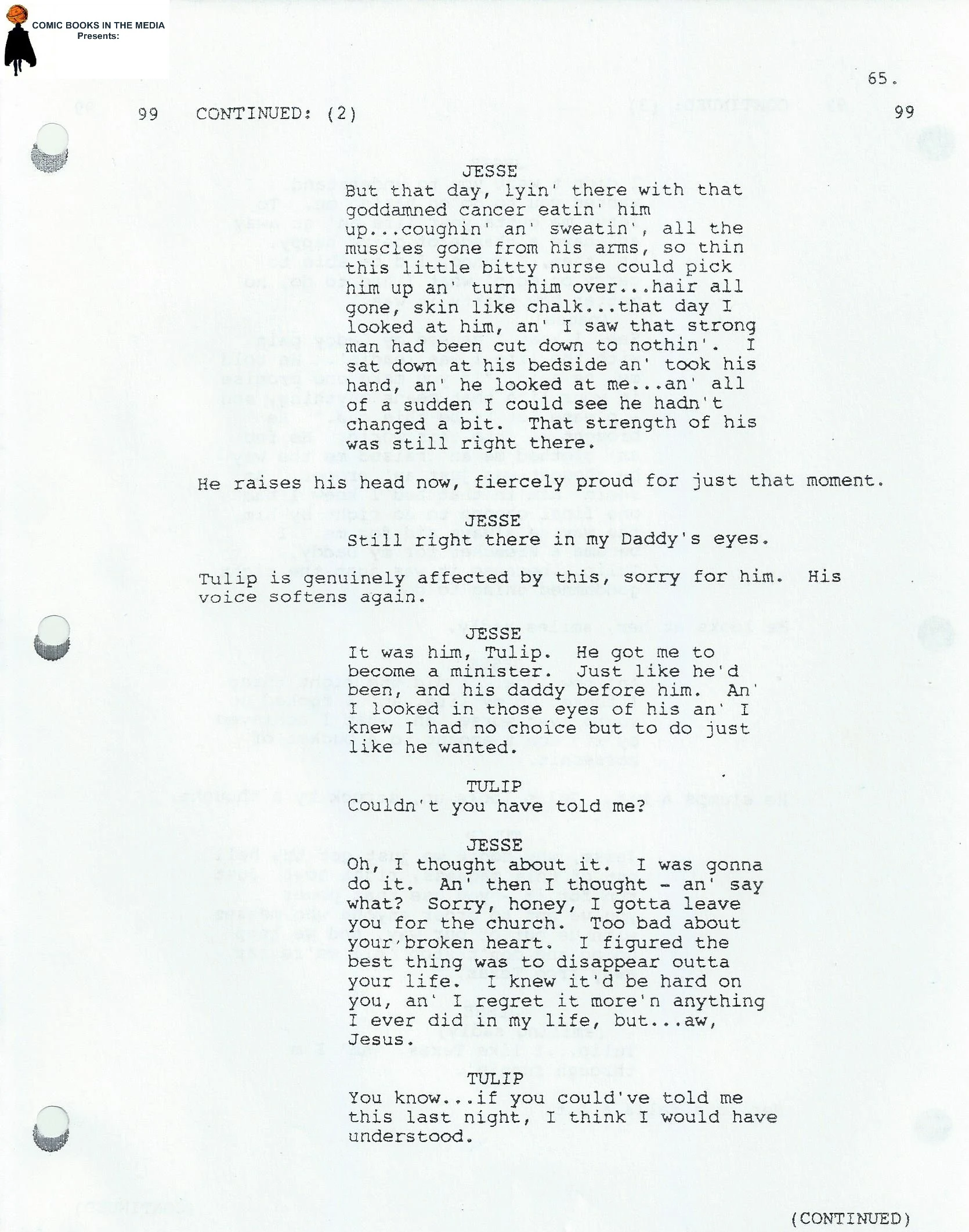 Image - Preacher Unproduced Script May 1988 (66).jpg | Comic books in ...