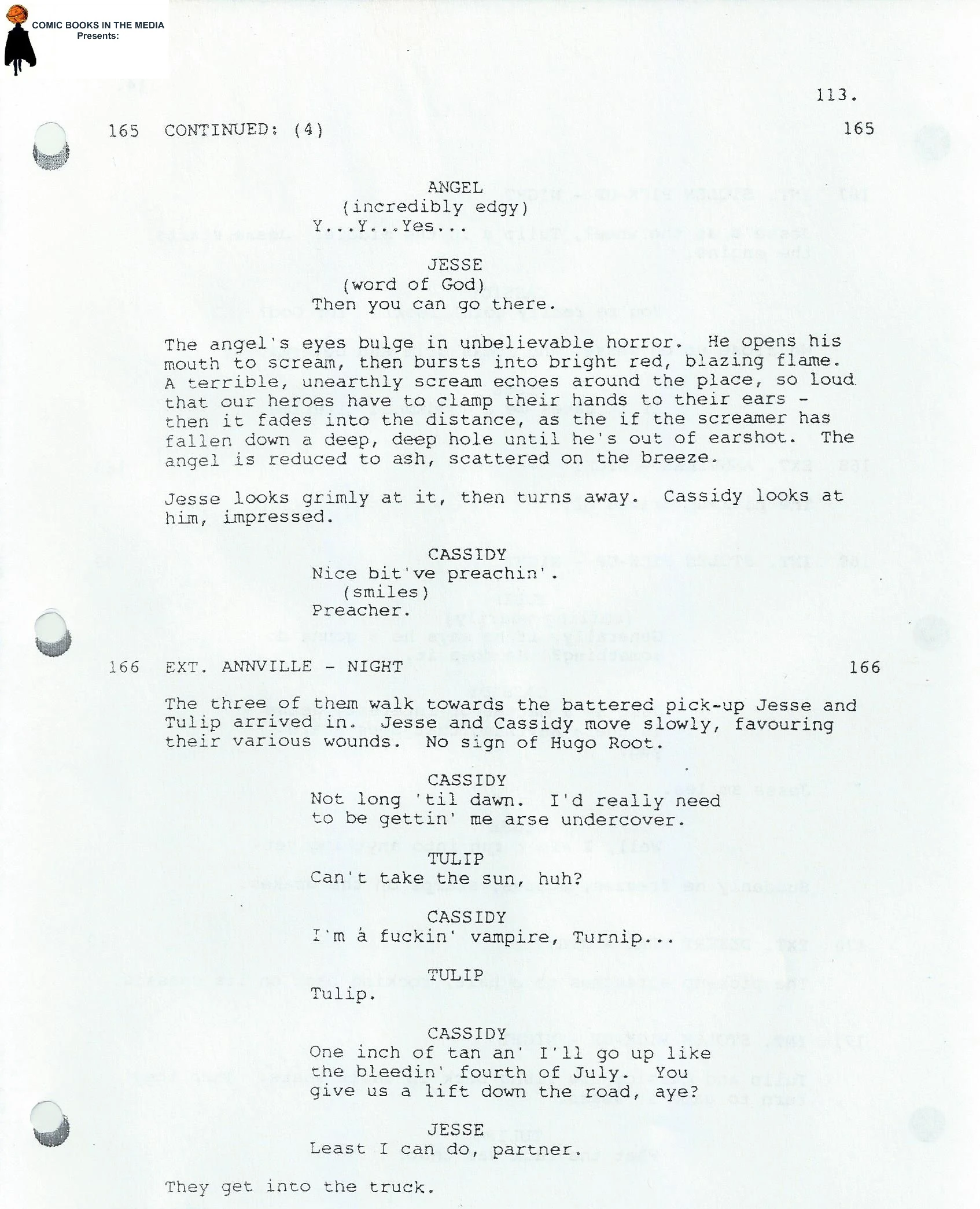 Image - Preacher Unproduced Script May 1988 (113).jpg | Comic books in ...