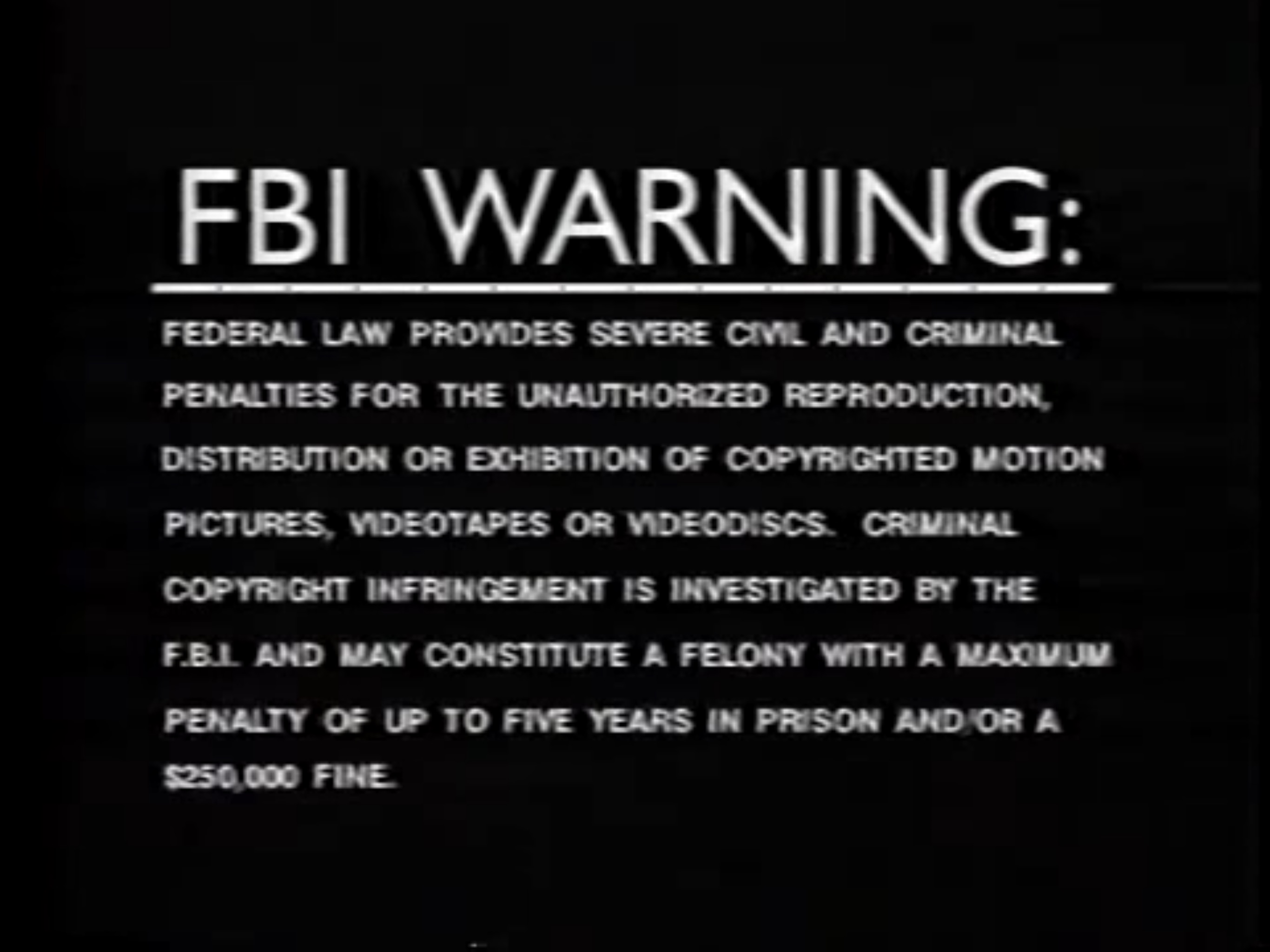 Burbank Video Warning Screen Company Bumpers Wiki Fandom Powered By