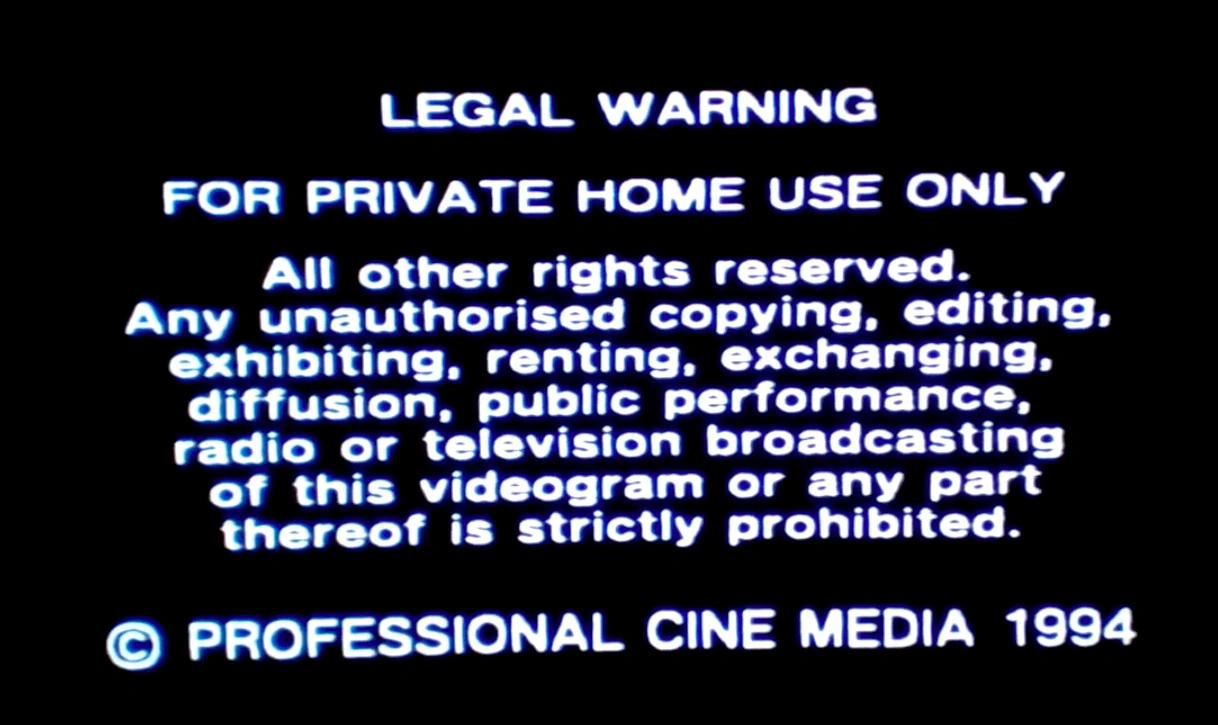Professional Cine Media Warning Screen | Company Bumpers Wiki | Fandom
