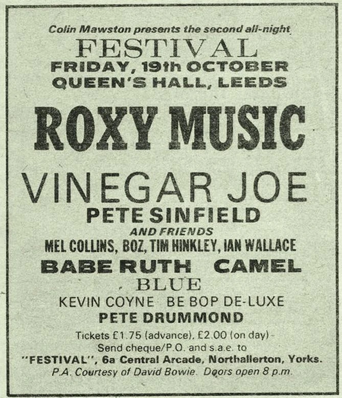 October 19, 1973 Queens Hall, Leeds, ENG | Concerts Wiki | Fandom