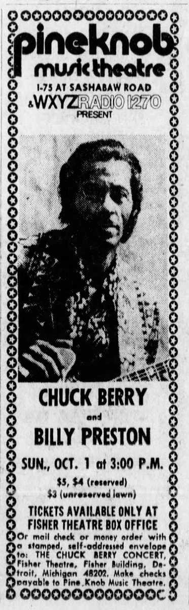 October 1, 1972 Pine Knob Music Theatre, Clarkston, MI | Concerts Wiki ...