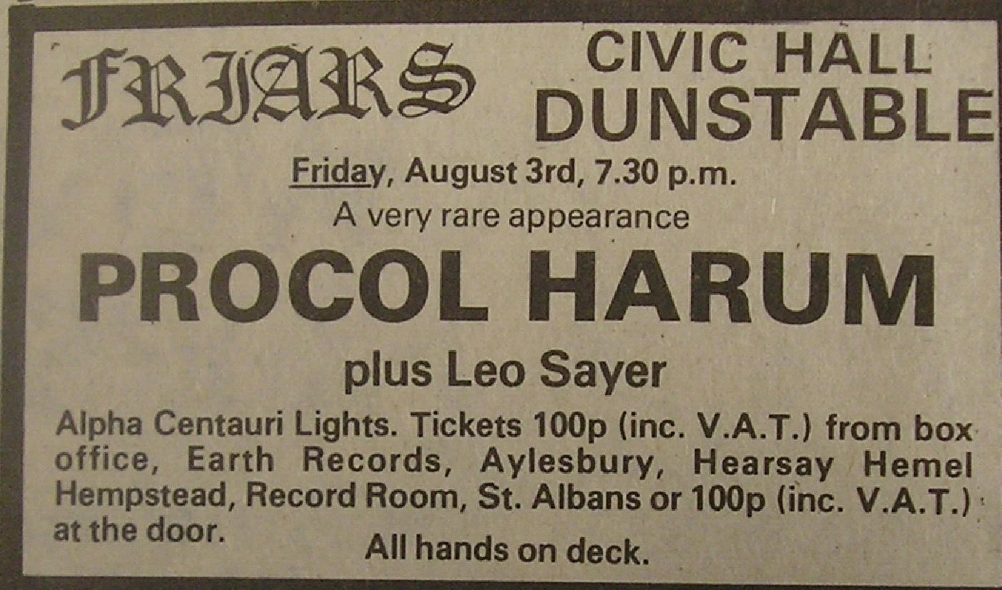 August 3, 1973 Queensway Hall, Dunstable, ENG | Concerts Wiki | Fandom