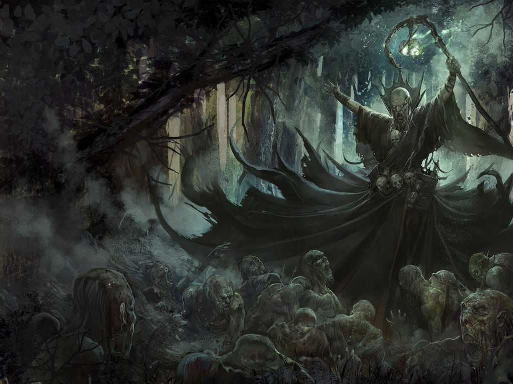 Image Necromancer Artwork Fantasy Art Forests Undead 1024x768