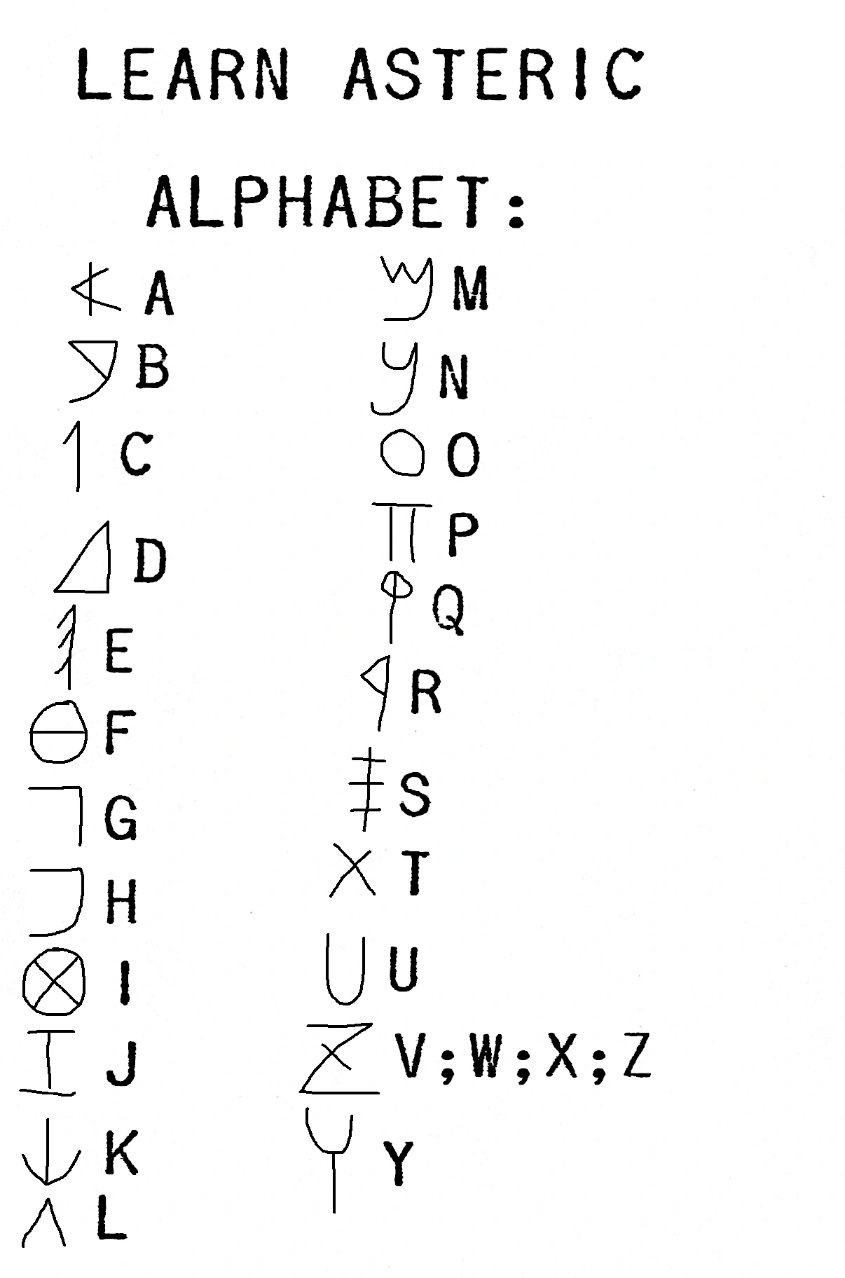 Asteric | Conlang | FANDOM powered by Wikia