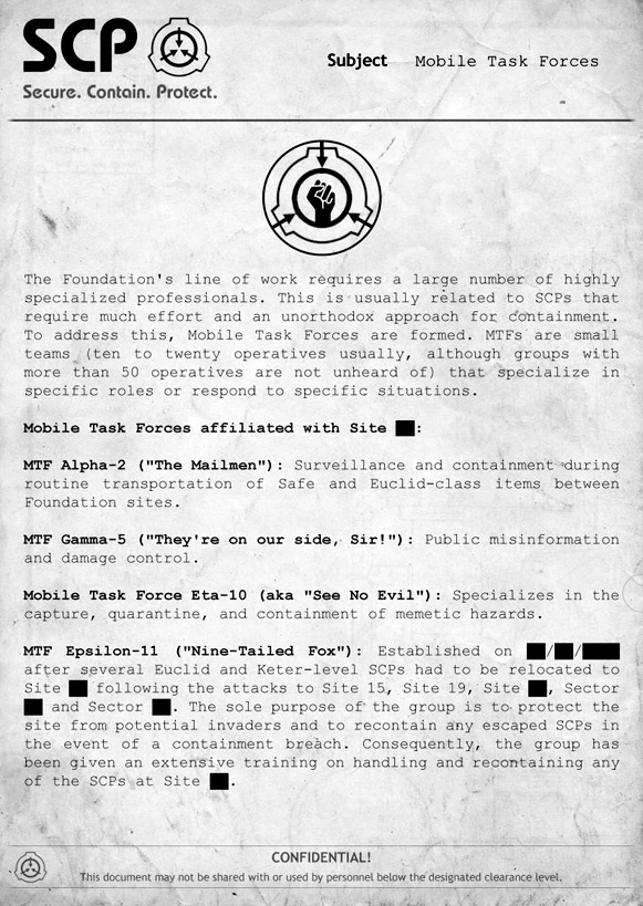 MTF Epsilon-11 ("Nine-Tailed Fox") | SCP - Containment Breach Wiki | FANDOM powered by Wikia