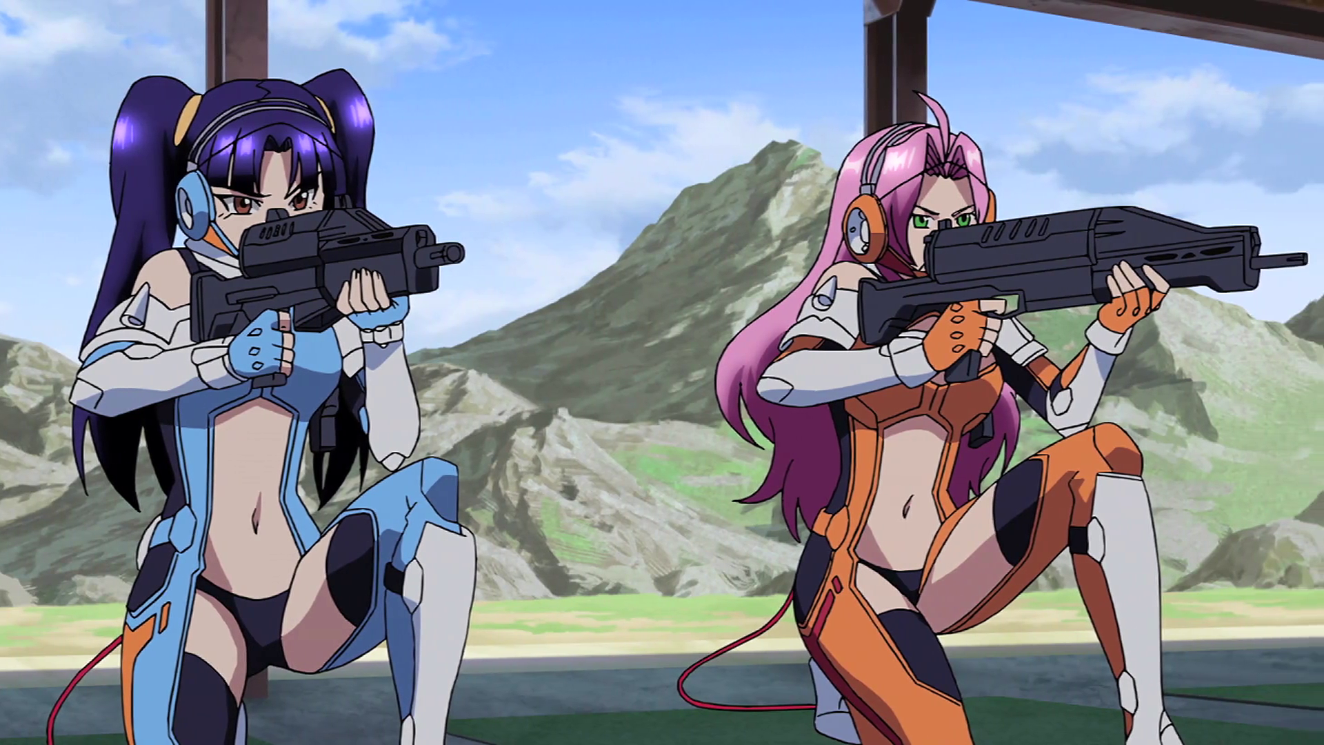 Image Cross Ange Ep 06 Salia And Ersha At The Shooting Rangepng