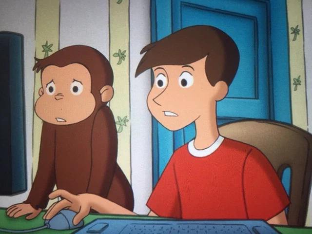Image - Steve & George showing their cartoon teeth.jpg | Curious George ...