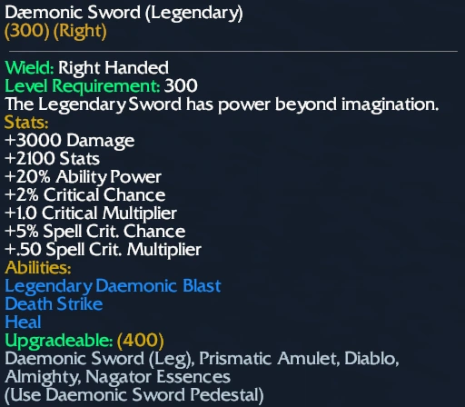 Daemonic Sword (Legendary) | Daemonic sword ORPG Wiki | Fandom