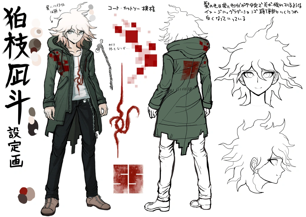 Image - Danganronpa 2 Character Design Profile Nagito Komaeda.png ...