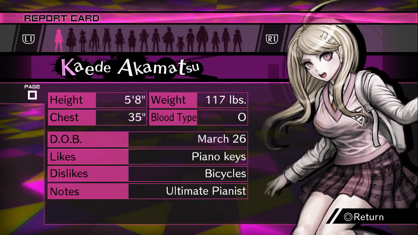 Image - Danganronpa V3 Kaede Akamatsu Report Card (Demo Version).png | Danganronpa Wiki | FANDOM ...