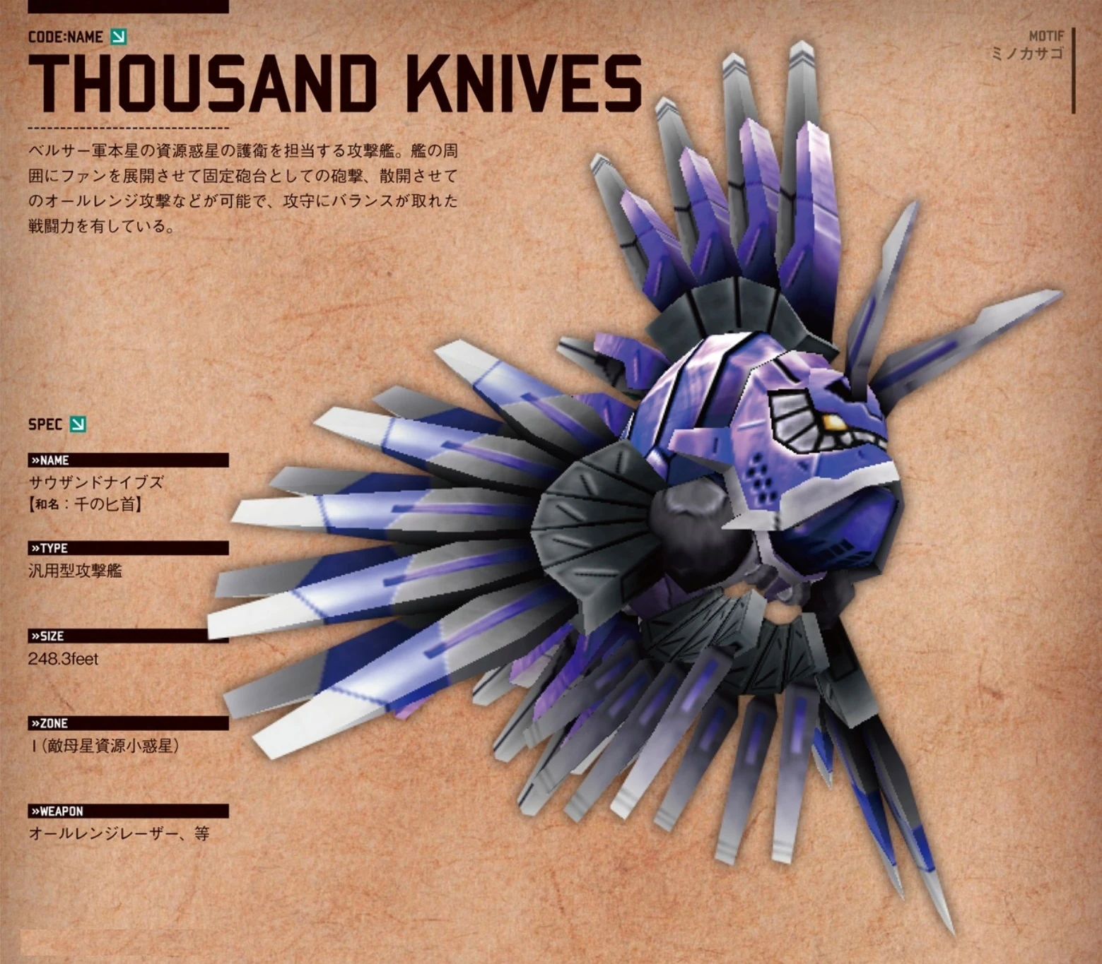 Thousand Knives | Darius Wiki | Fandom