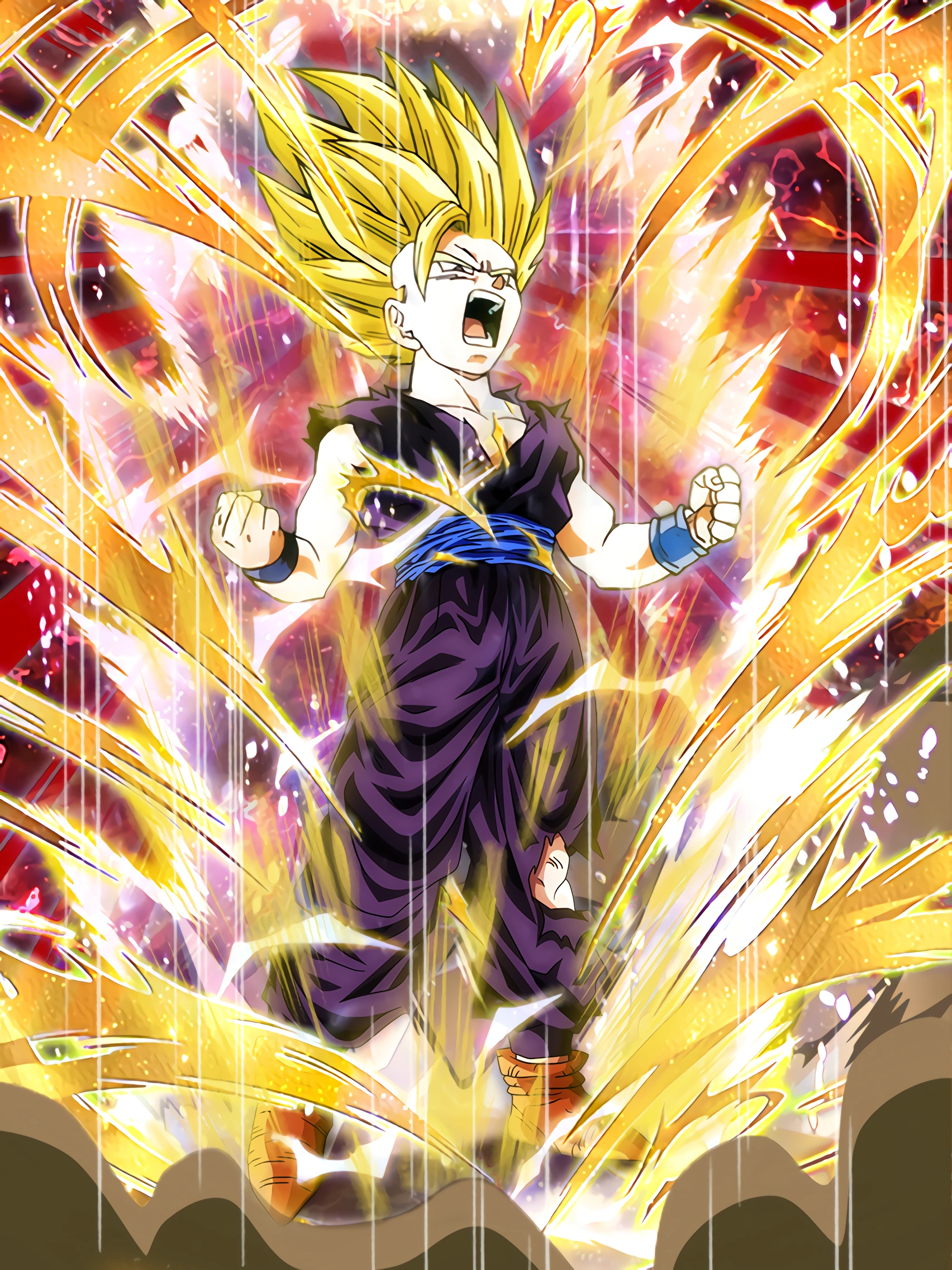 Image - Gohan ssj2 collab art HD.png | DB-Dokfanbattle Wiki | FANDOM ...
