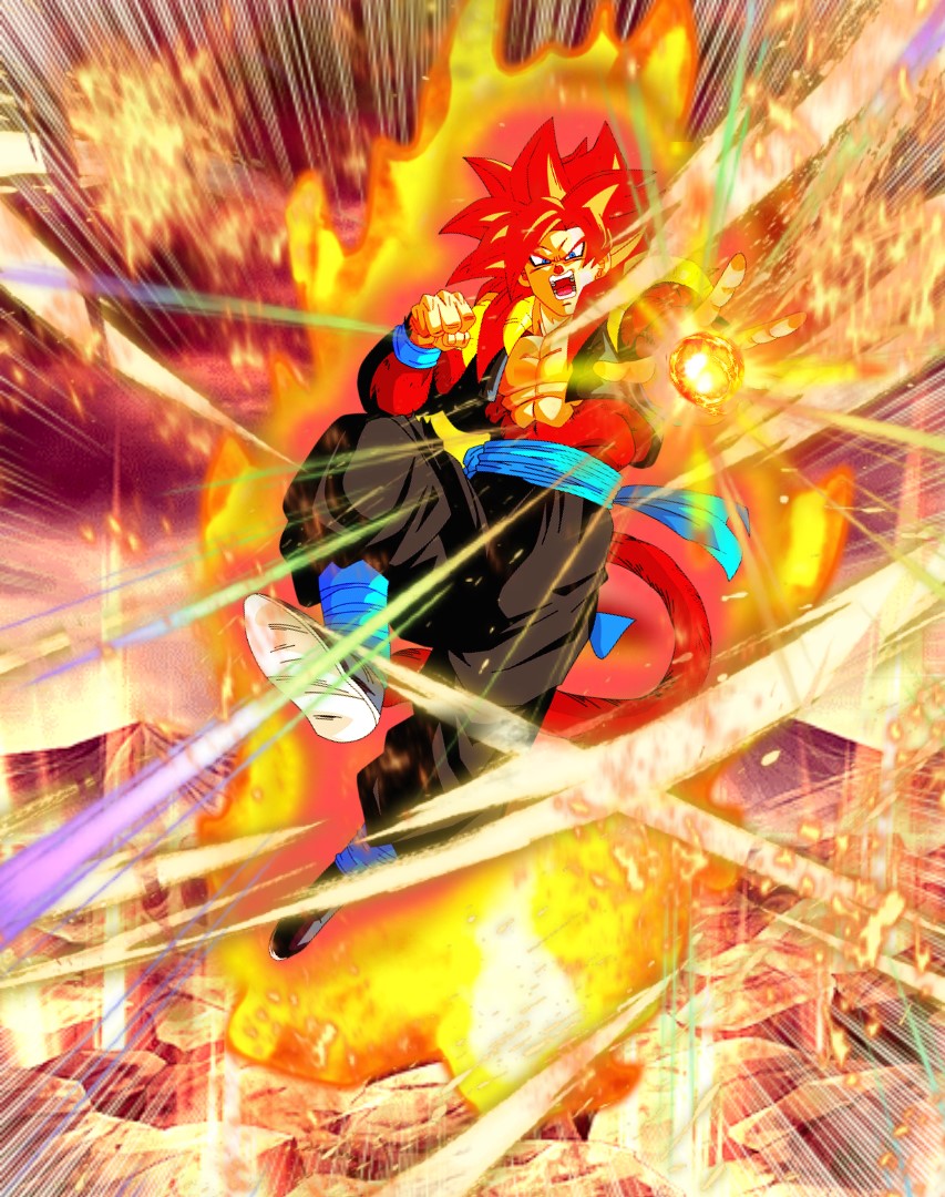 Searing Wild Blooded Fusion Super Full Power Super Saiyan 4 Gogeta ...