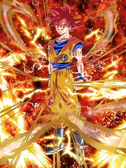 Crimson Confidence Super Saiyan God Goku | DB-Dokfanbattle Wiki | Fandom