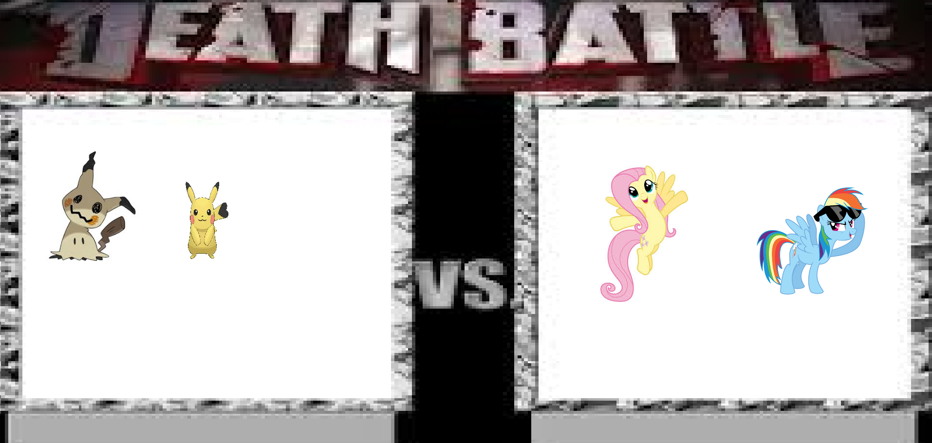 Mimikyu And Pikachu Vs Fluttershy And Rainbow Dash Dbx Fanon Wikia