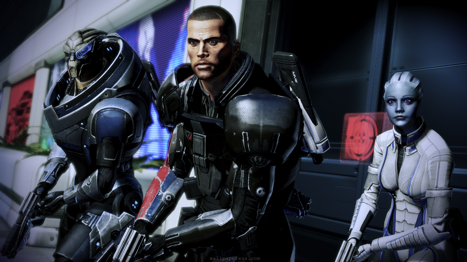 Image Video Games Mass Effect 3 Garrus Vakarian Liara Tsoni Commander
