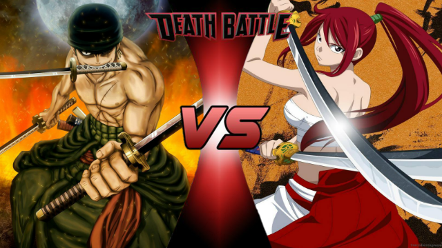 Image - Roronoa Zoro vs Erza Scarlet.png | DEATH BATTLE Wiki | FANDOM ...