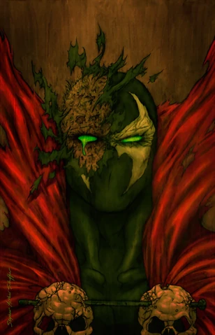 Image - Spawn - Spawn's close-up as part of his mask peels off.png ...