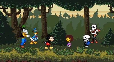 Mickey, Donald and Goofy vs. Frisk, Sans and Papyrus | Death Battle ...
