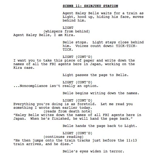 Image - Musical script screenshot of Light and Haley Belle.jpg | Death ...