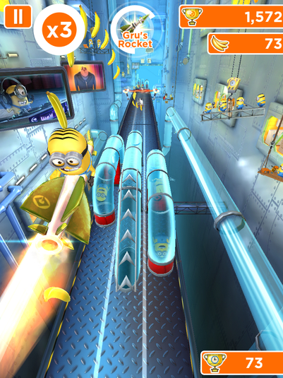 Image Minion Rush Grus Rocket In Action Despicable Me Wiki