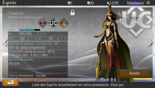 Tisiphone | Destiny of Spirits Wiki | Fandom